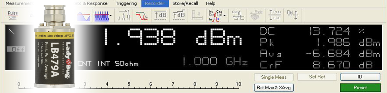 10 MHz to 8 GHz Average, Peak & Pulse Power Sensor (LB479A)